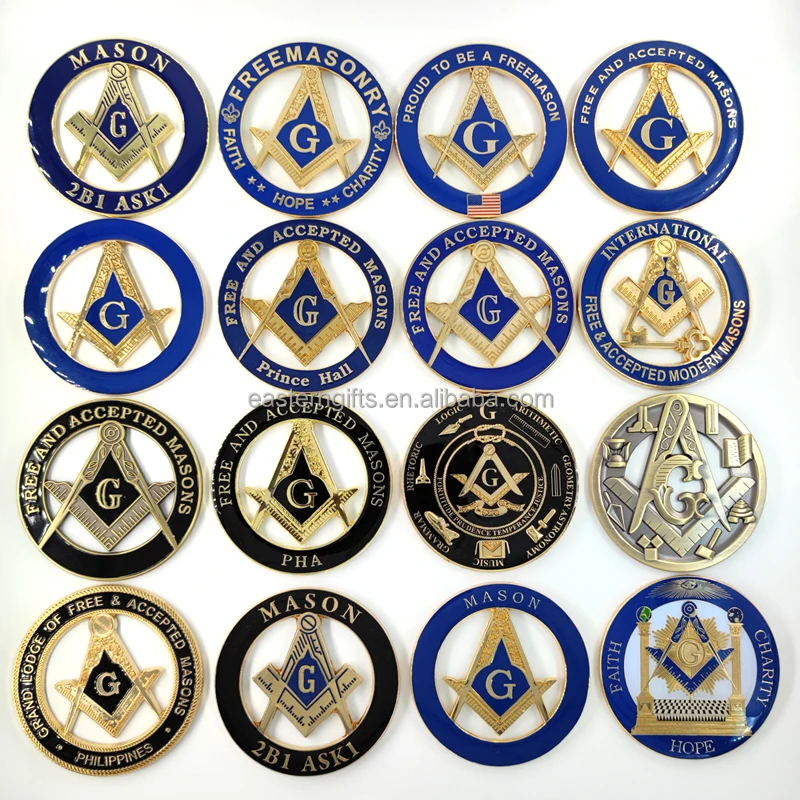 Prince Hall Masonic Auto Emblem Freemason Metal Car Badge 3'' Prince ...