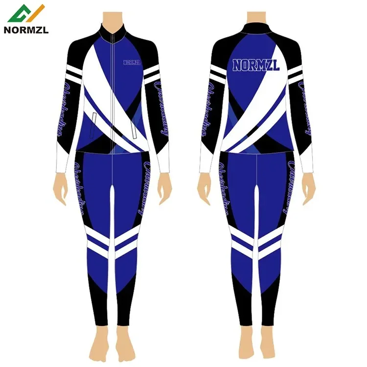 Custom Sublimated Tracksuit Cheer Warm Up Jacket Set Cheerleading ...