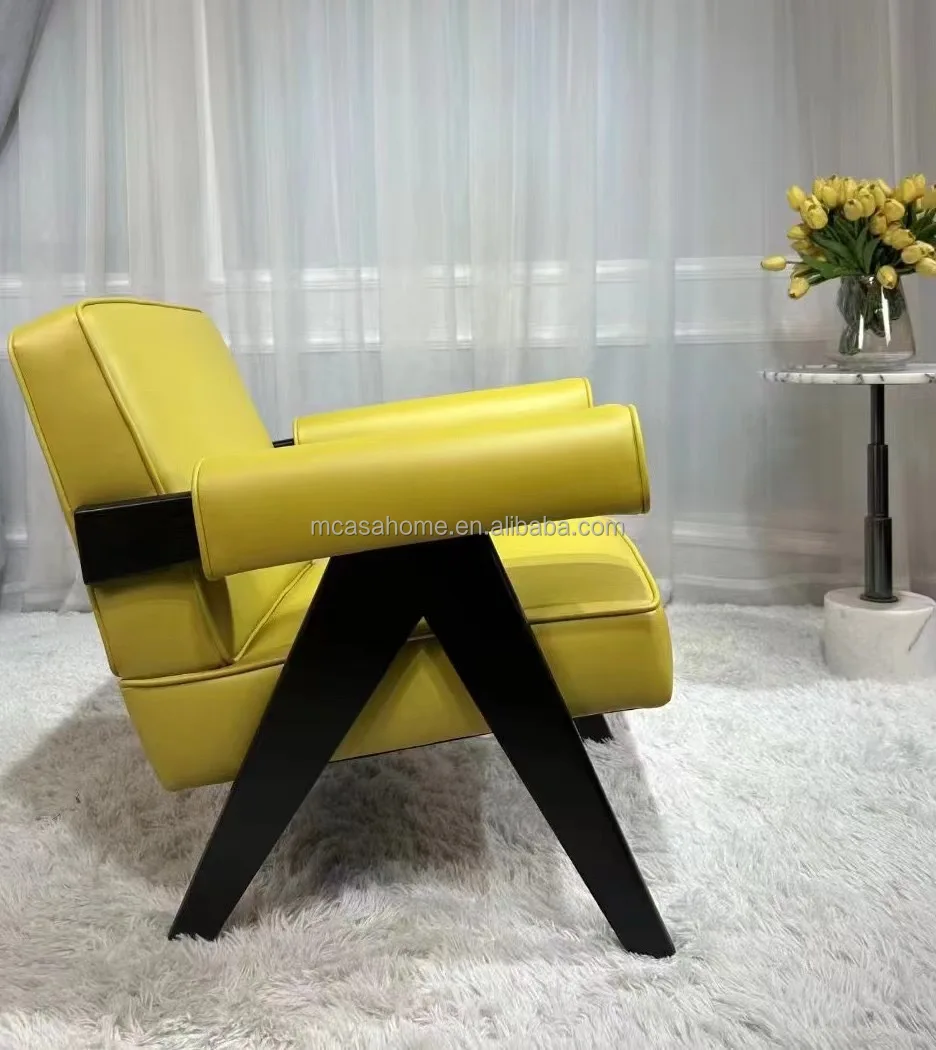 Wabi Sabi Modern Wooden Chair Japandi Lounge Leisure Home Accent Arm ...