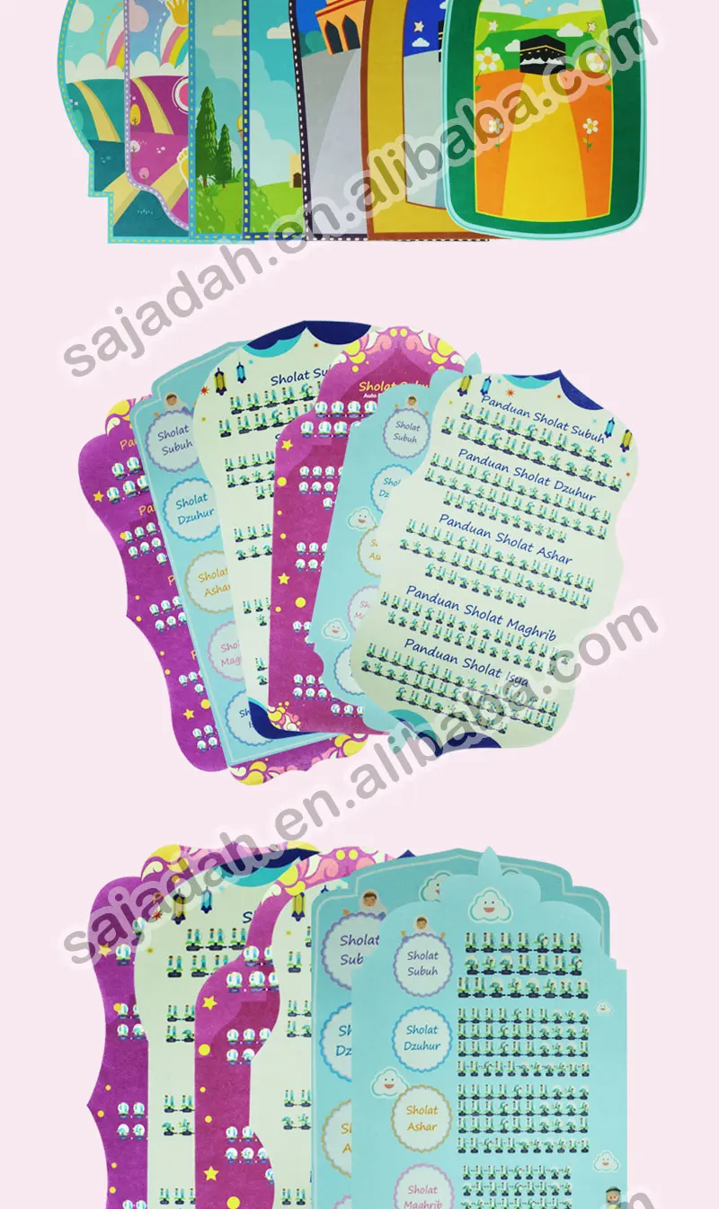 Islamic Toys Educational Muslim Foldable Prayer Mat With Back Support ...