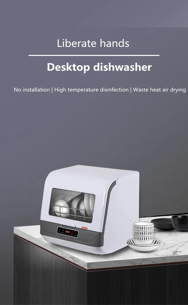 Desktop Portable Freestanding Smart Dishwasher Countertop Kitchen ...