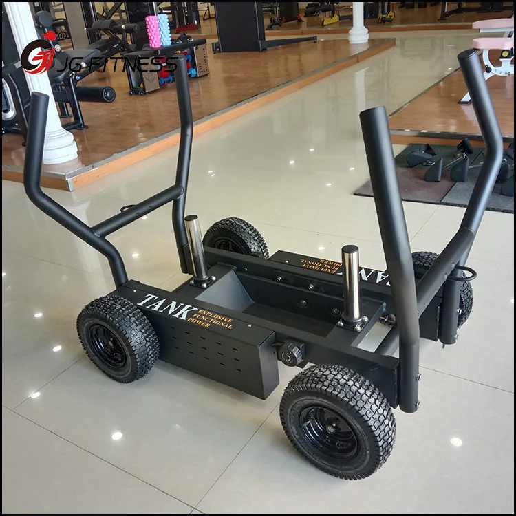 Gym Equipment Complete Workout Bi-directional Pull Push Sled on Wheels ...