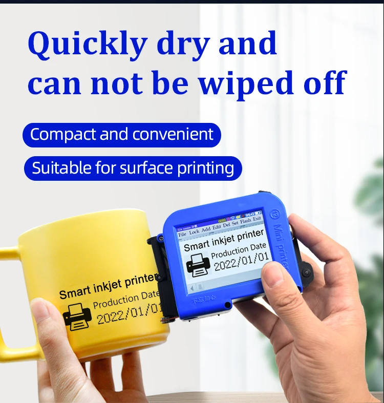 Portable Handheld Inkjet Printer Qr Code Barcode 12.7mm Label ...