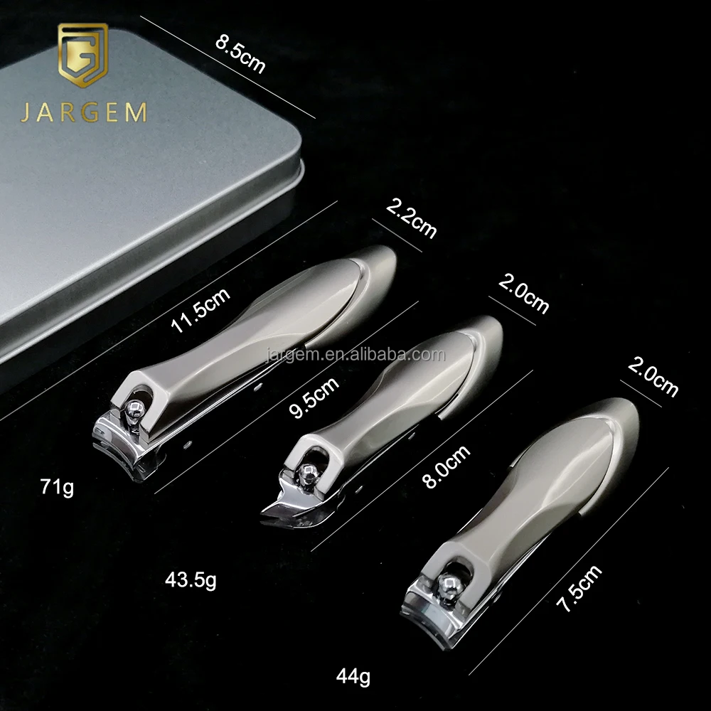 Stainless Steel Zinc Alloy Nail Clipper Set 3PCS Manicure Care Tools ...