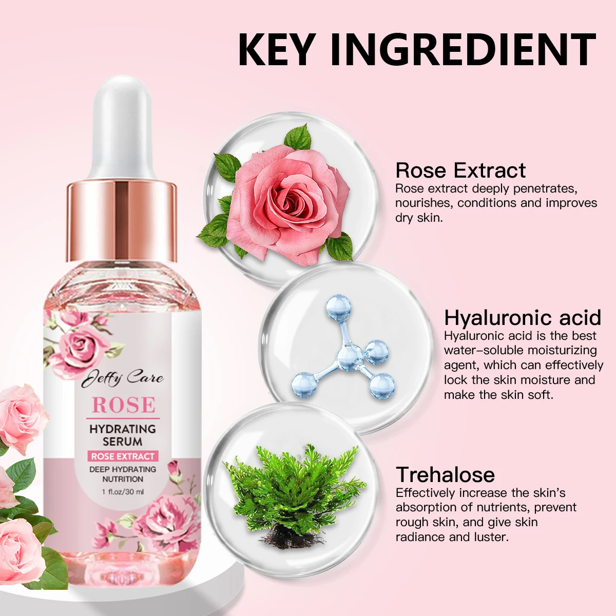 Custom Natural Rose Skin Care Set - Anti Aging & Lightening