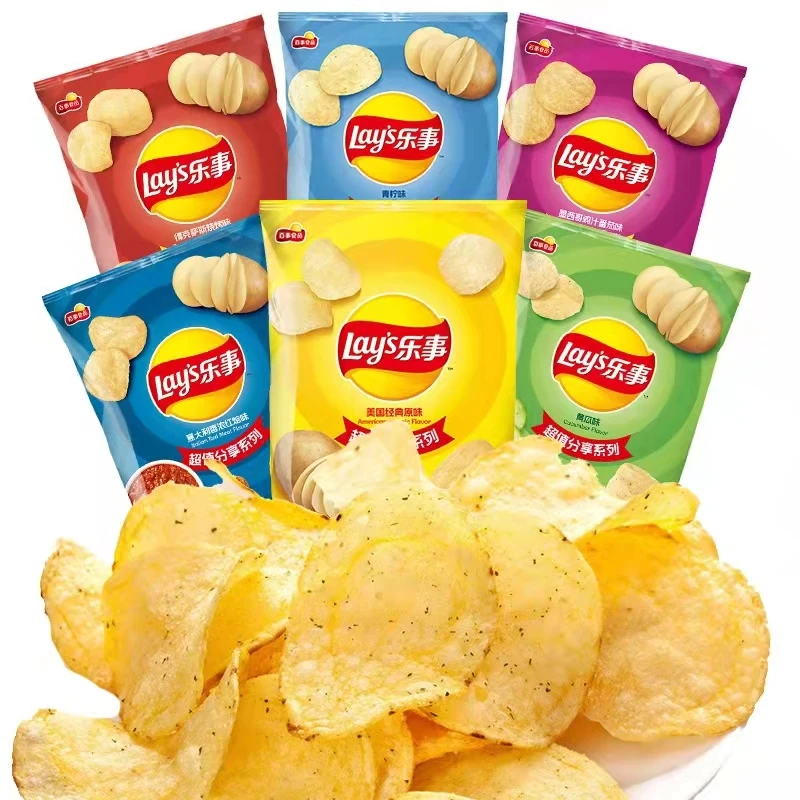Bulk 135g Lays Popular Food Snacks Classic Cooked Crispy Potato Chips ...