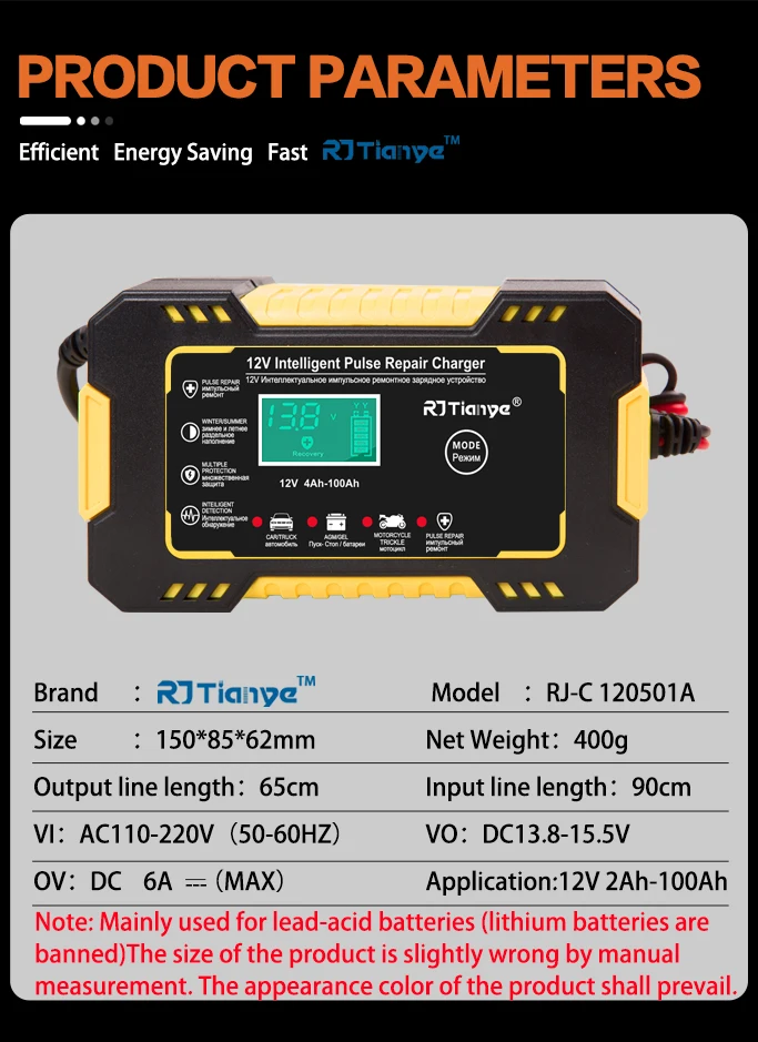 Pulse Battery Chargers Market - Intelligent 12V6A Charger