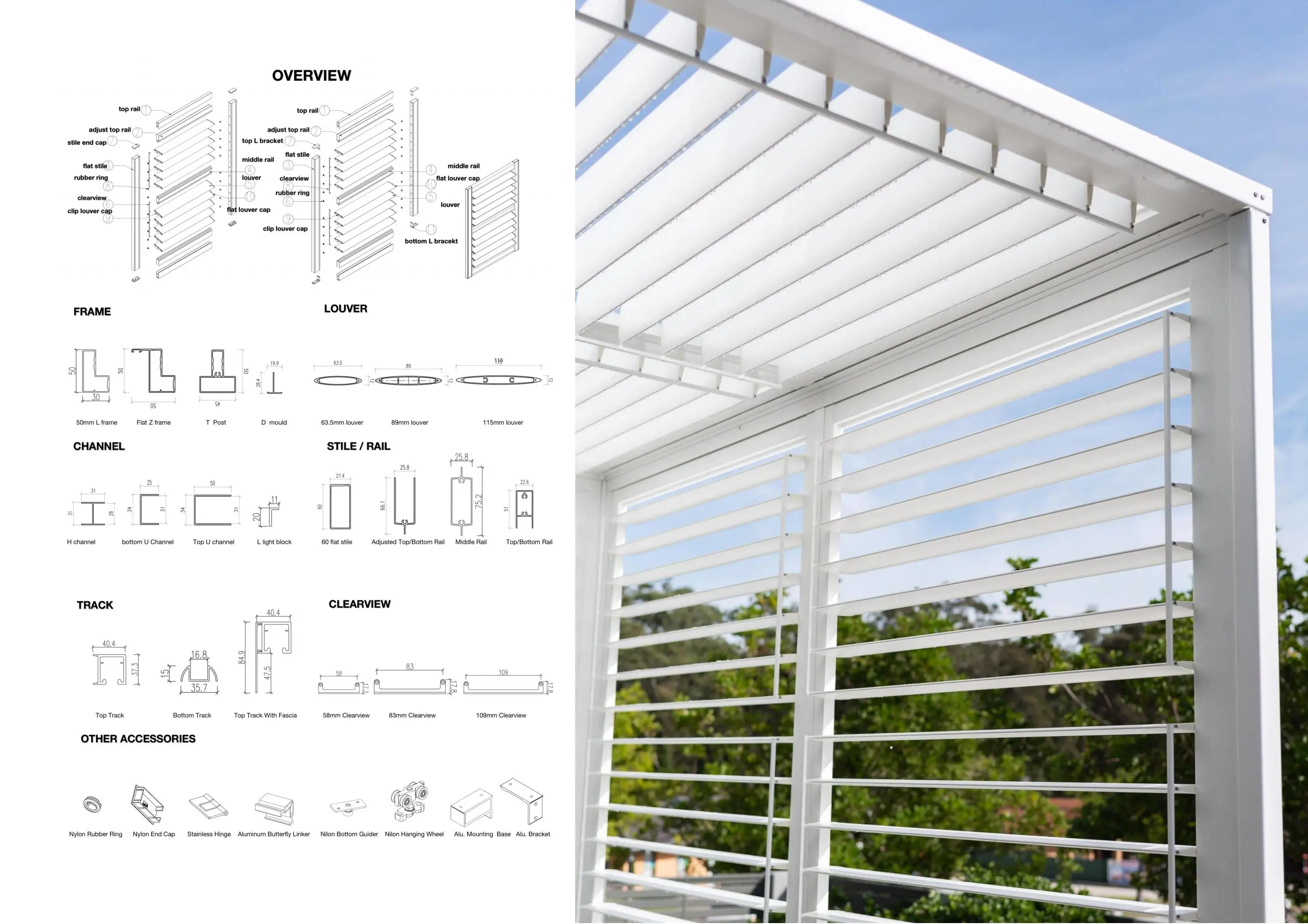 Aluminum Plantation Shutter Aluminum Louver Bi-fold and Sliding Window ...