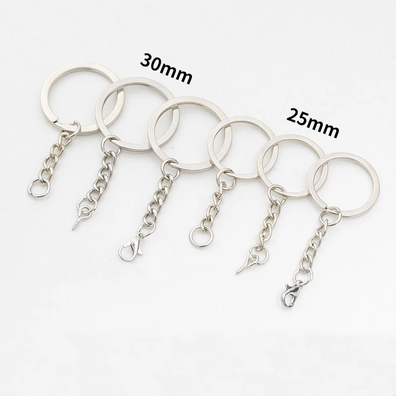 Wholesale Gold Nickel Plating Metal Keychain Split Key Ring With Chain ...