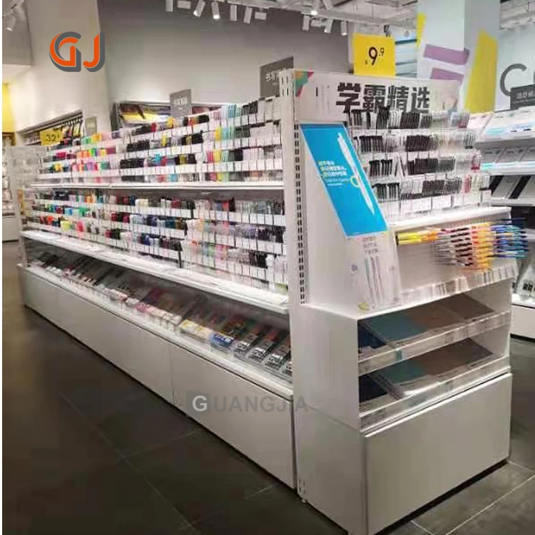 Double-sided Display Stand Store Shelves Stationery Display Shelf Pen ...