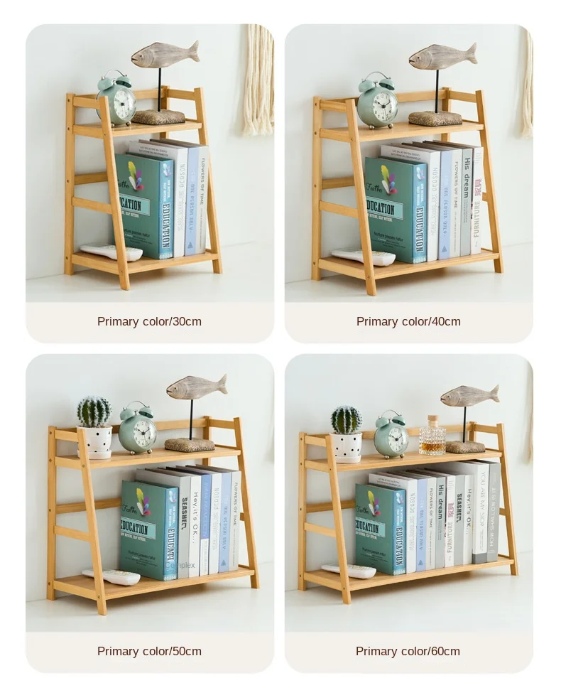 Sj32 Bamboo Desktop Bookshelf,Small Expandable Desktop Organizer Table ...