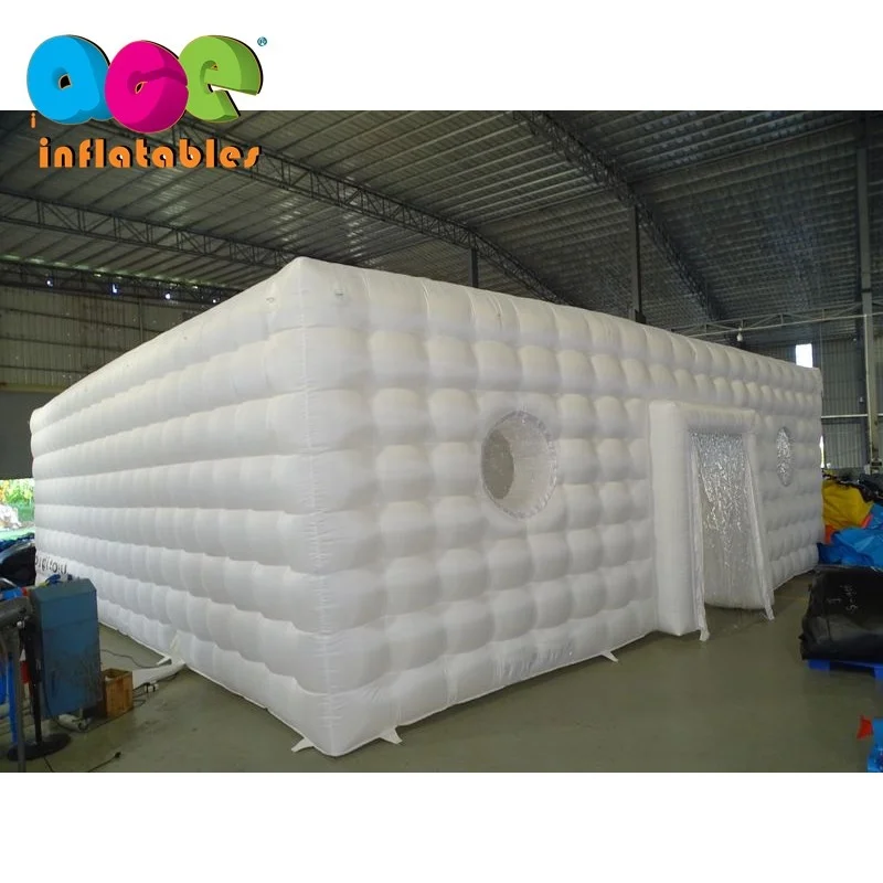 Large White Cube Wedding Party Led Light Inflatable Tent Camping Price ...