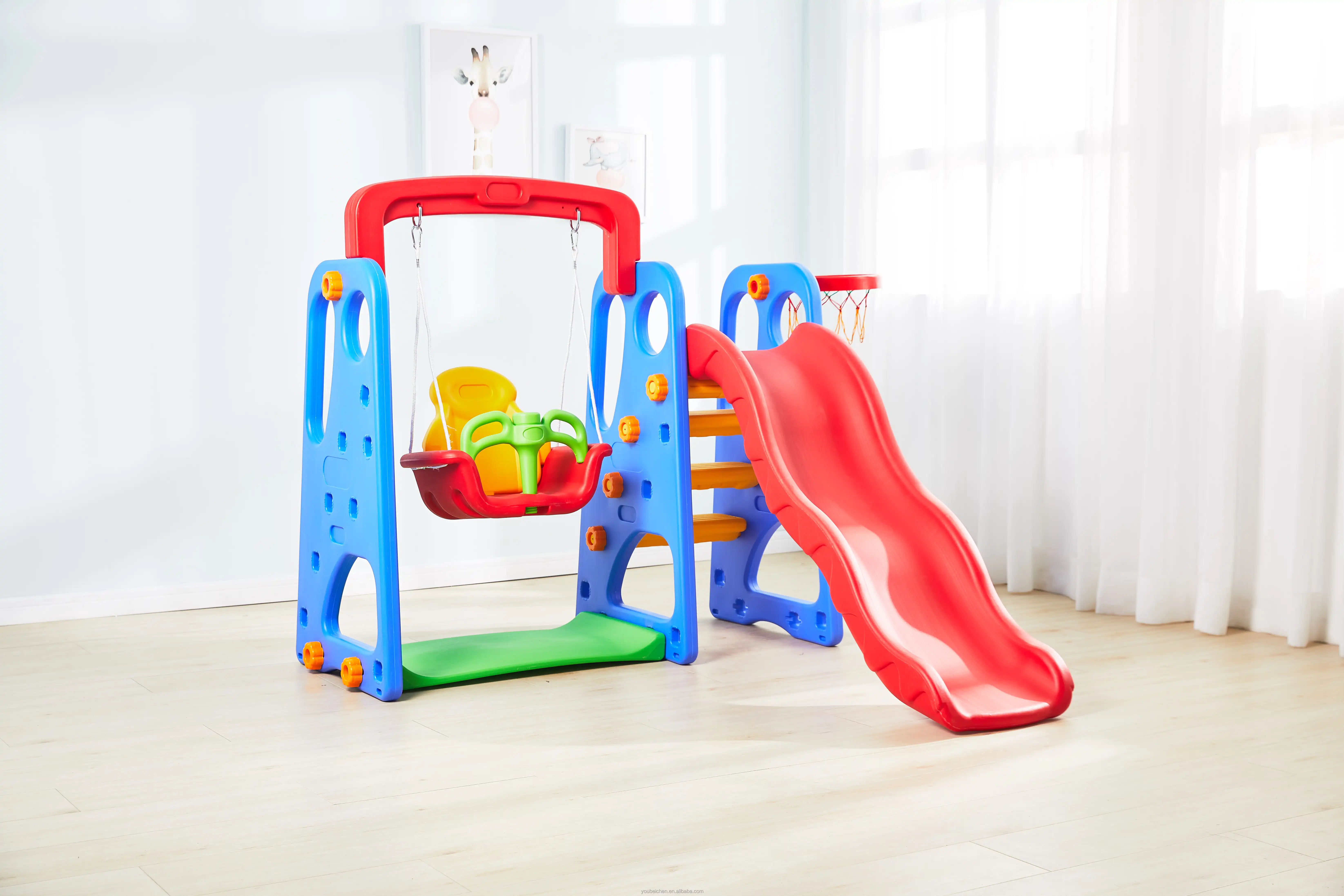 Indoor HDPE/PE Plastic Swing Slide Toys for Children for Daycare Home ...