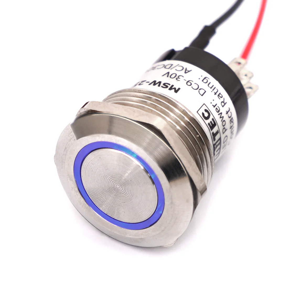 Mitec Metal Push Button Switch Premium Colour Anodized Aluminium 12mm ...