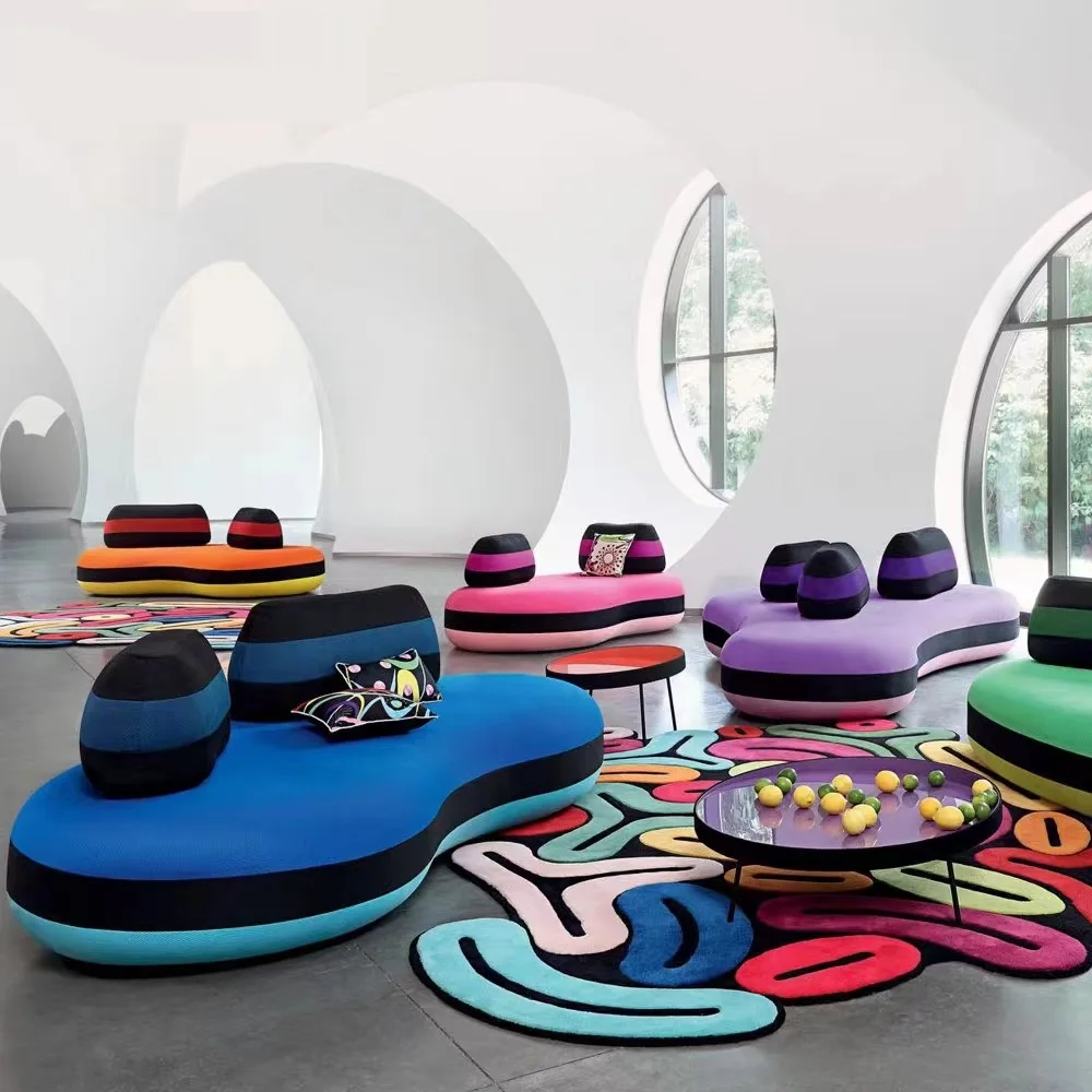 Modern Shopping Mall Hall Club Multi-person Shaped Leisure Minimalist ...