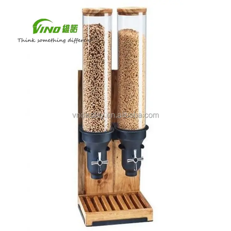 Personal Design Wood or Bamboo Dispenser for Dry Food