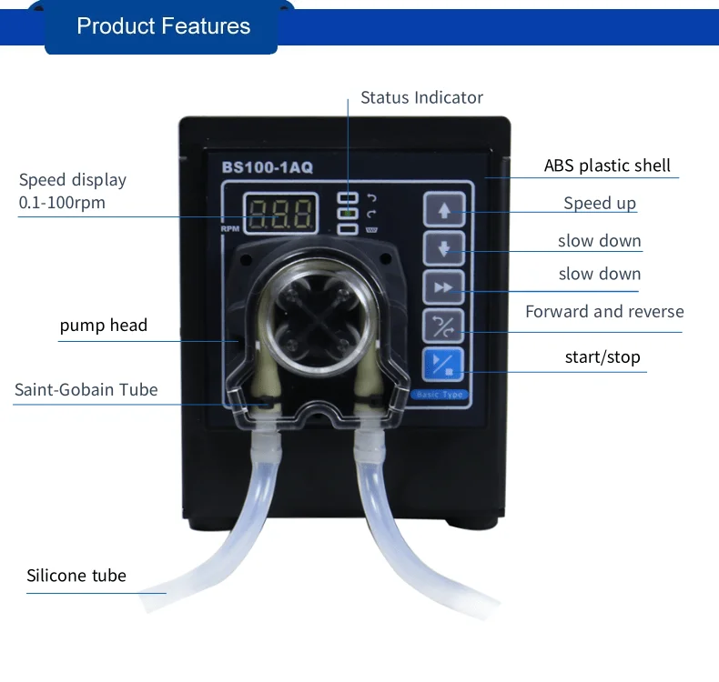 Factory Hot Sale Lab Dosing Laboratory Digital Display Peristaltic Pump ...