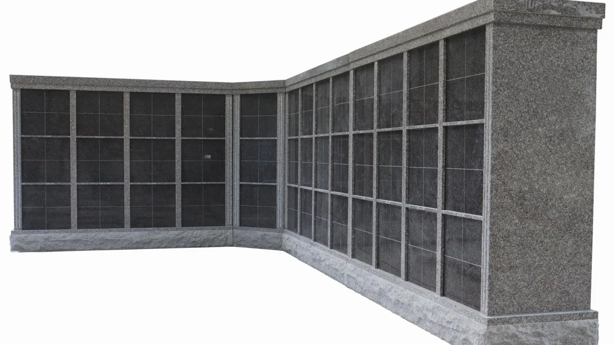 Outdoor Free Standing 420 Pink Granite Columbarium Cremation Niches ...