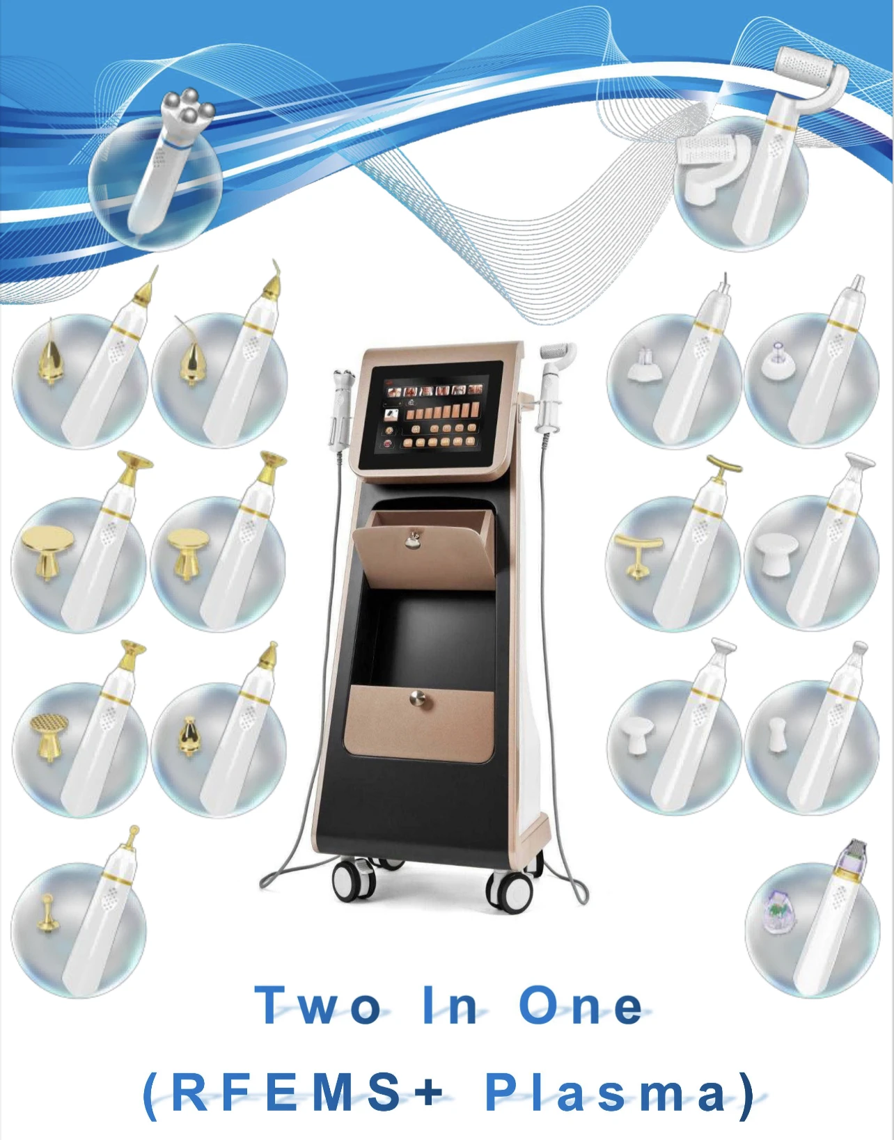 Newest Essential 2 Handle Device Hot Cold Jet Plasma Shower Sprayer ...