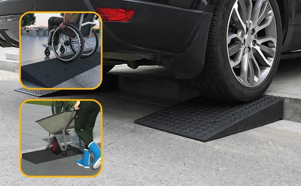 Driveway Curb Ramps with a Raised Height of 4/5/7.5 Inches a Pack of 2 ...