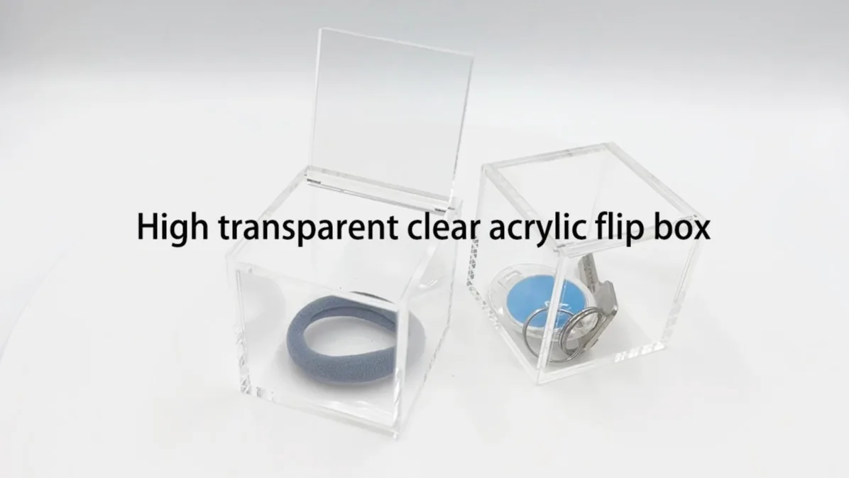 Small Square Transparent Display Case Clear Acrylic Ring Box With ...