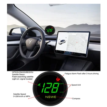 Tesla Model Y Gps Speedometer Heads Up Display Hud For All Car - Buy ...