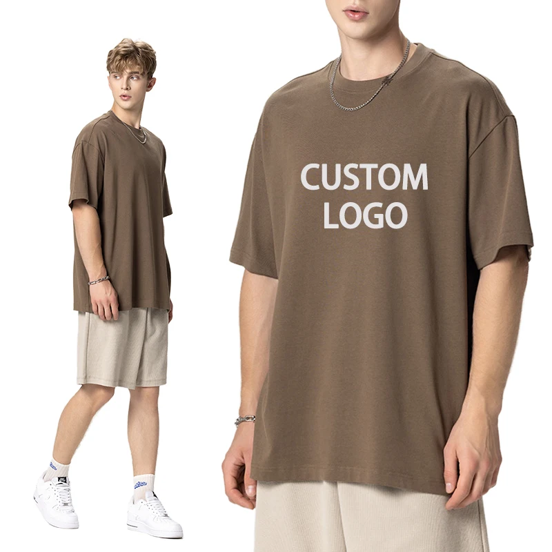 2024 Summer 100% Combed Cotton 36 Colors 260g Loose Short Sleeve White Short Sleeve Oversized T ...