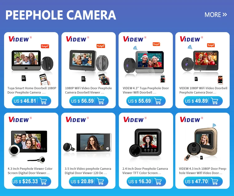 Smart Peephole Camera with 4.3" Display - Secure Your Home