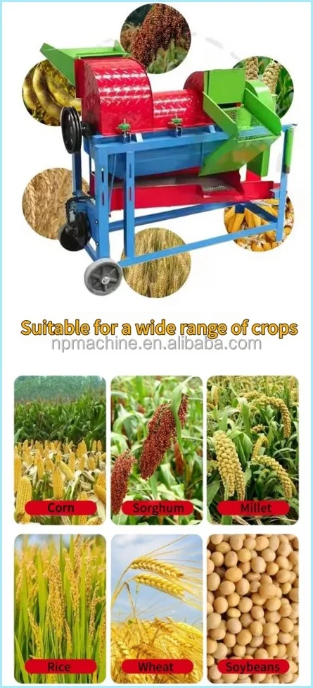 NP Brand Corn Rice Millet Sorghum Thresher Machine Corn Sheller Machine ...