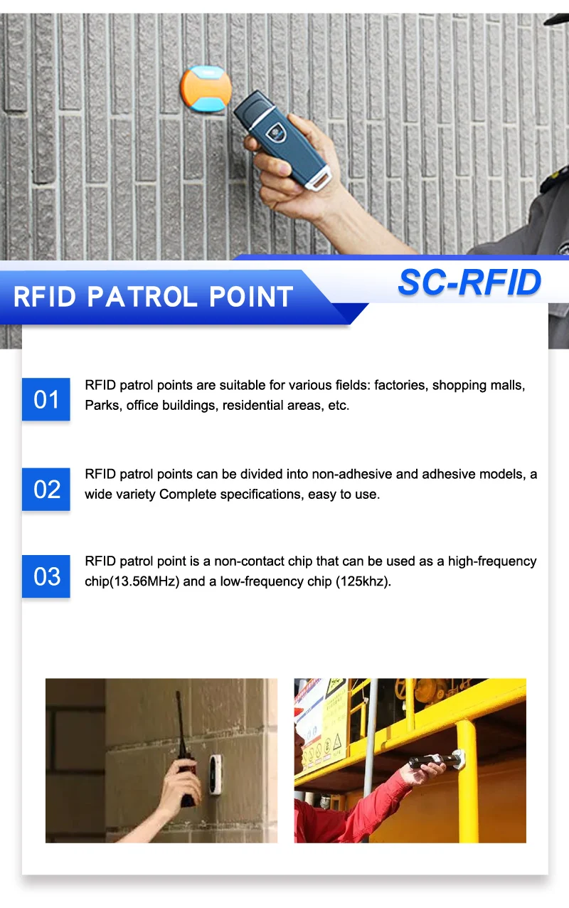 Rfid Id Card Trees Management Tags/patrolling Point Button Tk4100 ...