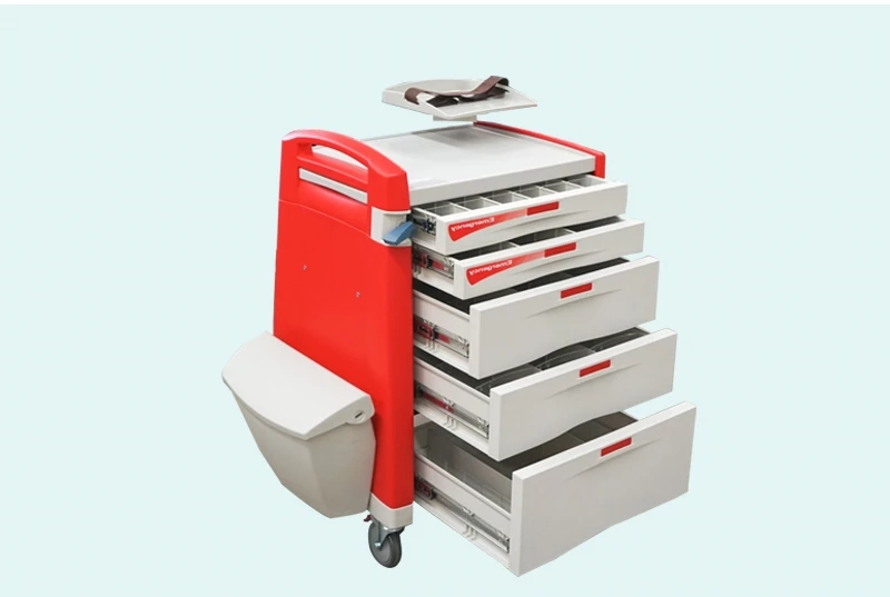 YFS-023 Luxurious ABS Hospital Emergency Nursing Carts Cart Patient ...