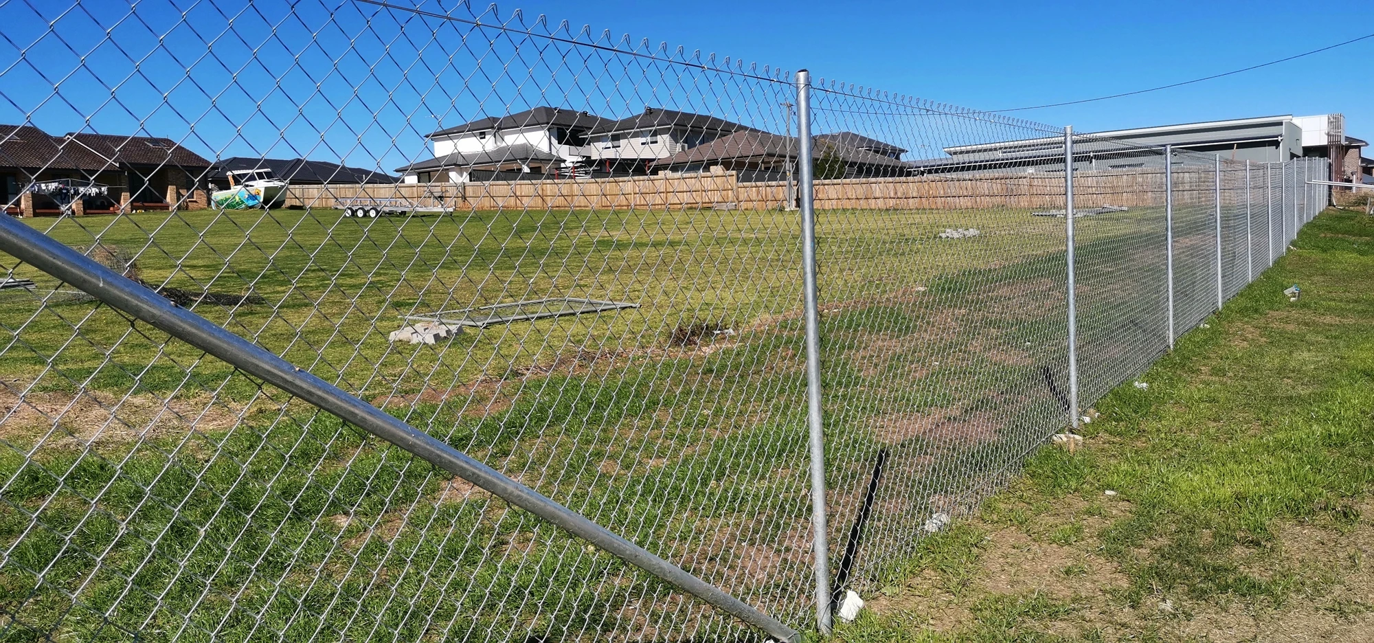 Farm Field Galvanized Steel Chain Link Wire Fence Simple Chain Link ...