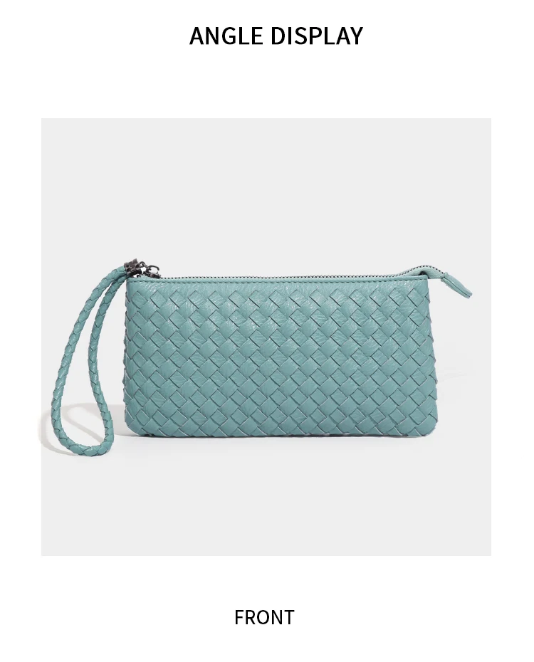 New All Hand-woven Long Coin Purse Fashion Large Capacity Clutch Bag ...