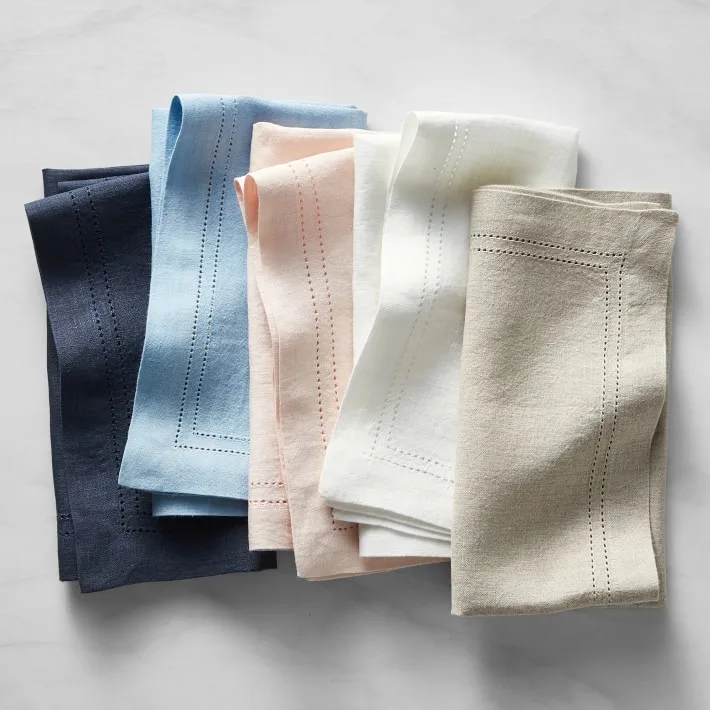 Wholesale Cheap 100% Pure Linen Napkins with Custom Designs