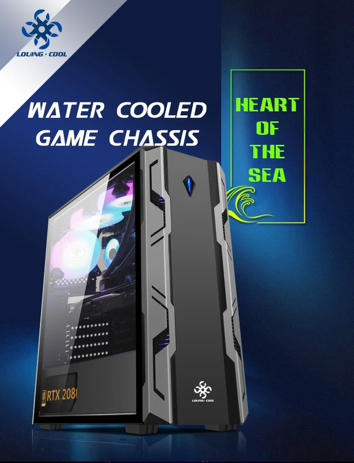 Computer Cases & Towers ATX Case Tempered Glass Side Plate Computer ...