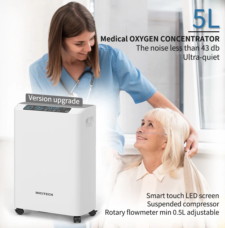 Micitech 5l O2 Healthcare Oxygen Therapy Oxygen Generator Concentrator ...