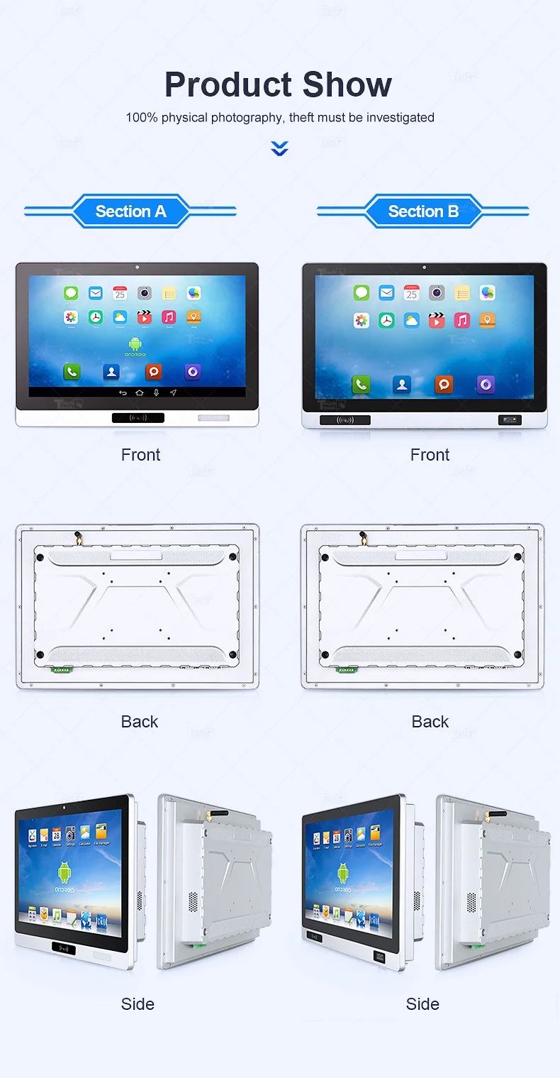 Embedded Android Panel PC with Facial Recognition & Card Reader
