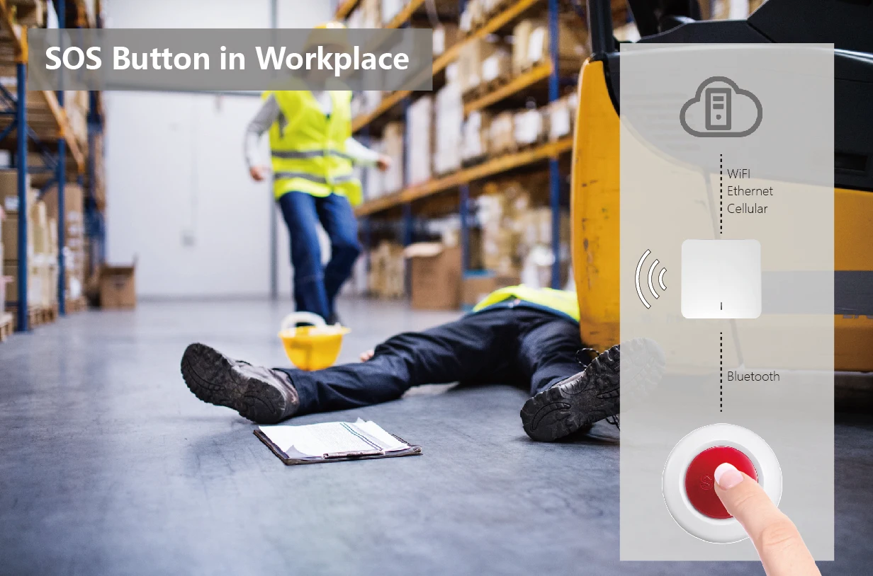 B1 Bluetooth Low Energy Beacon Panic Button for Nurse Call System ODM