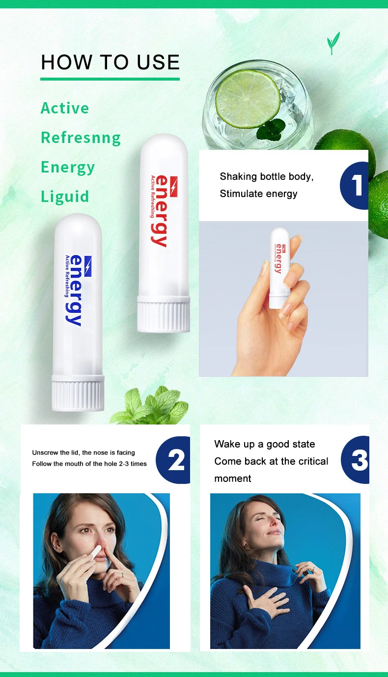 Private Label Oem Essential Oil Blend Nose Inhaler Rhinitis Mint Two ...