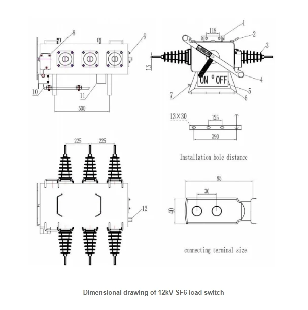 Three-pole Load Break Switch Sf6 Lbs Pole Mounted Load Break Switch ...