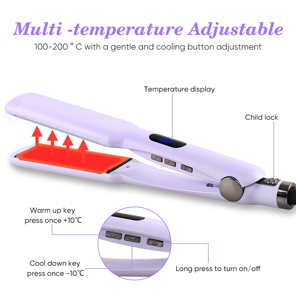 Private Label Ionic Electric Ceramic Professional Flat Iron Hair ...