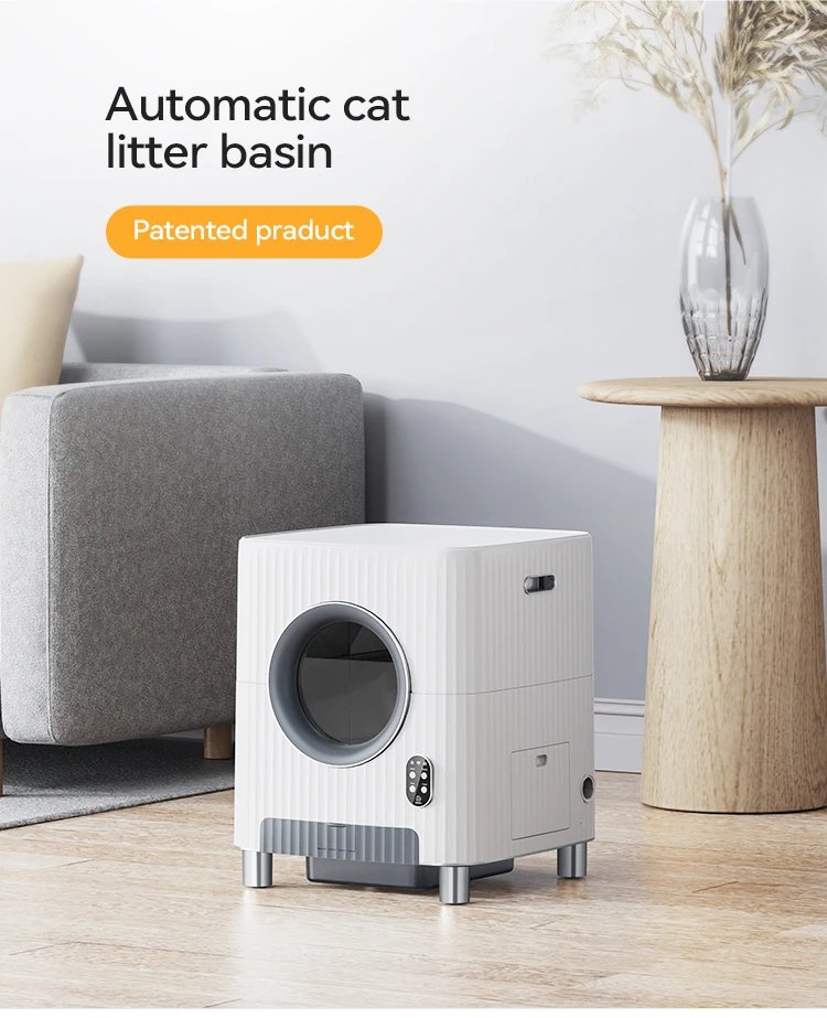 Petavern Large Automatic Cat Litter Box Self Cleaning Big Cat Litter ...