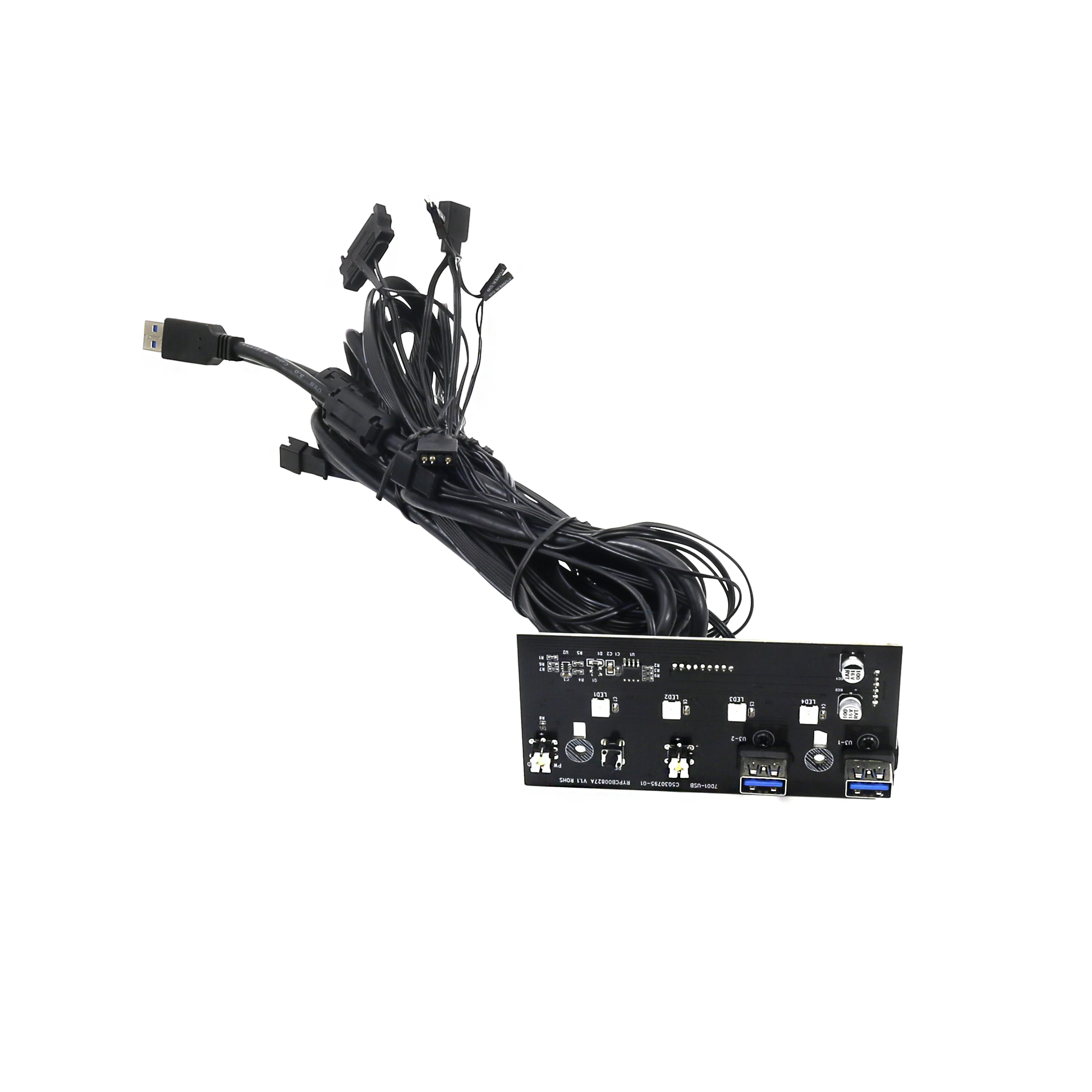 Chassis Usb Front Panel Cable Dual Usb 3.0 Extension Wire Power Switch ...