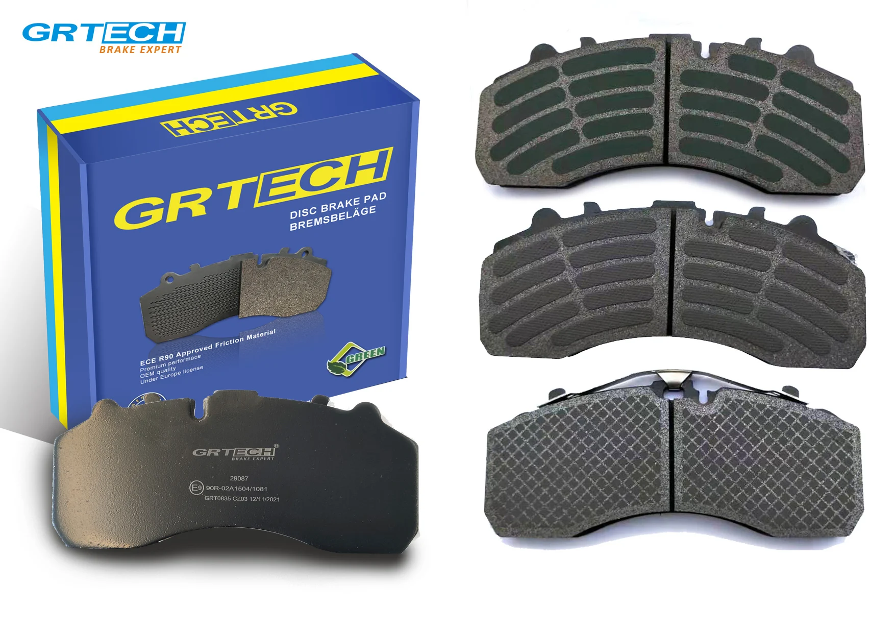 E9 Certificated 29087 Low Metallic Truck Brake Pads For Mercedes Heavy ...