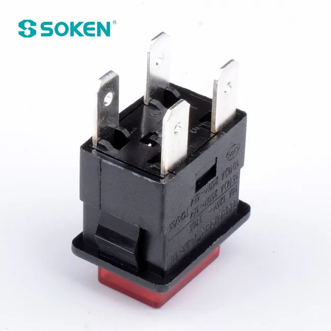 Soken Double Pole Single Throw Momentary Power Strip Push Button Switch ...