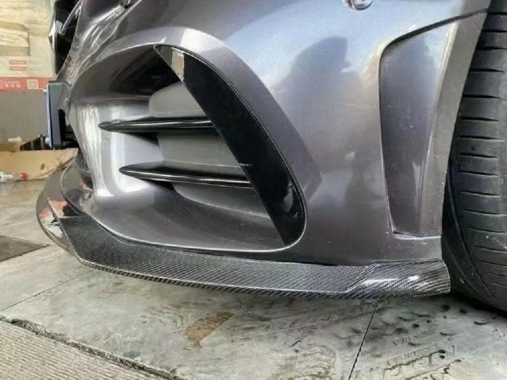 W205 C43 Carbon Fiber Front Lip - Upgrade Mercedes Bumper