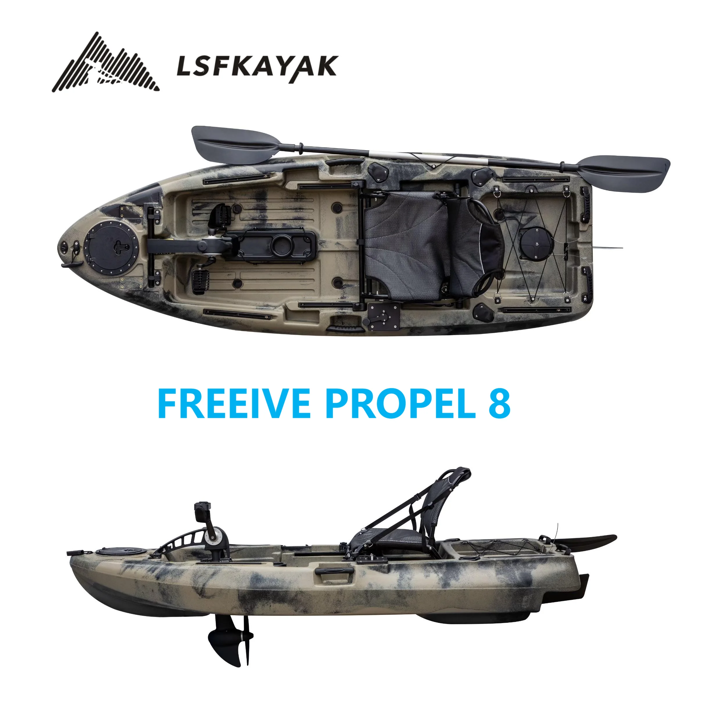 LSF Foot Pedal Fishing Kayak - 360 Degree Swivel Seat