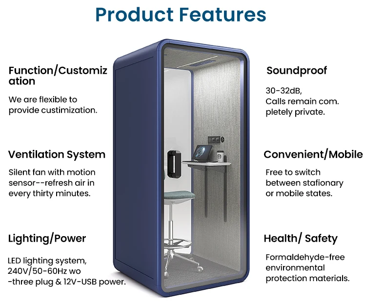 Office Pod Prefabricated - Soundproof & Movable Solutions