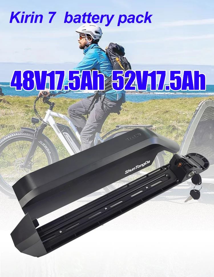 Hailong 48v 17.5ah Electric City Bicycle Lithium Battery Side Release ...