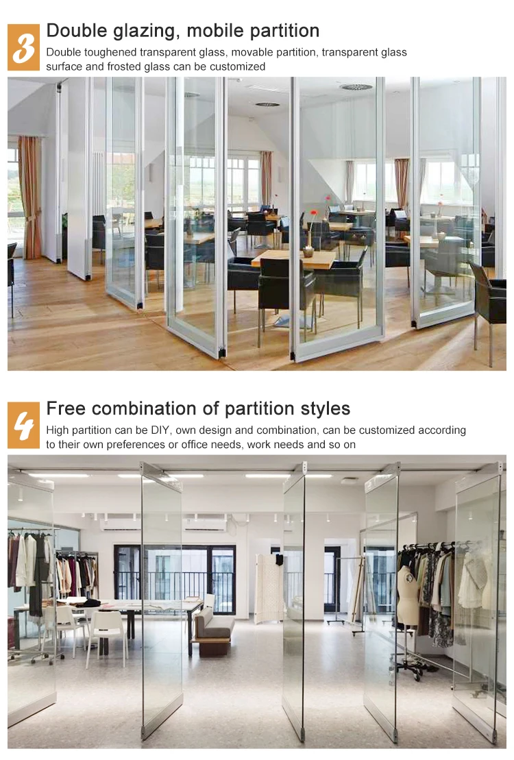 Adjustable Transparent Wall Partition for Living Room Office Industrial ...